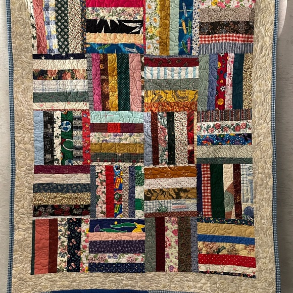 Bedding | Handmade Quilt 46 X 38 Vintage Fabrics Design | Poshmark